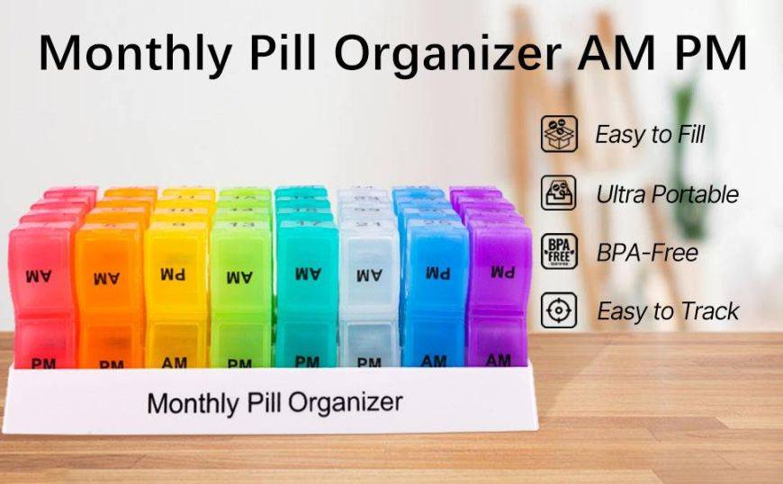Monthly Pill Organiser - Aidapt | Medication Management | Bettercaremarket