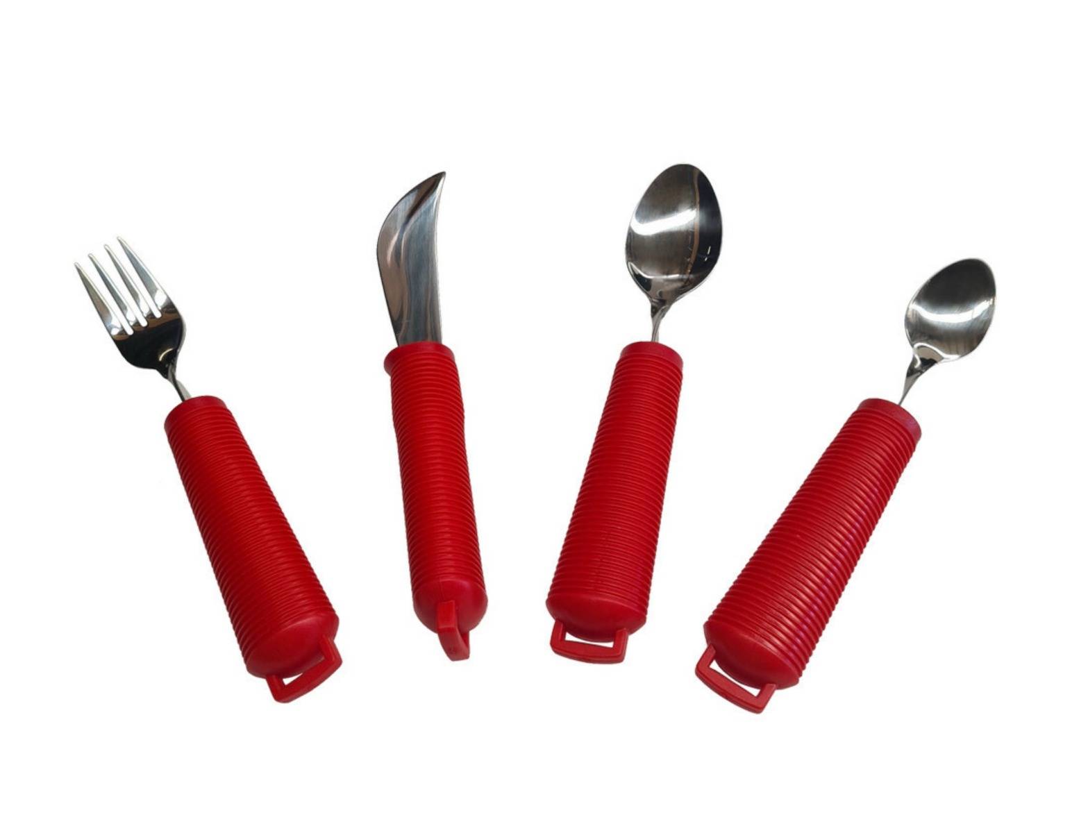 Red Bendable Cutlery Set | Eating Aid for disabled | Bettercaremarket